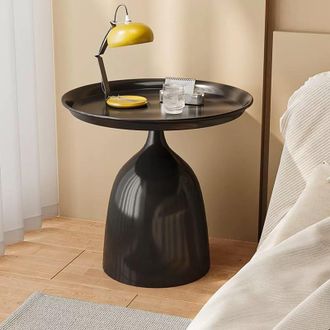 Generic Kleiner Beistelltisch, Runder Beistelltisch, Kleiner Nachttisch Mit Vergr&ouml;&szlig;Erter Halbkugelf&ouml;Rmiger Basis, Konkave Tischplatte for Wohnzimmer, Schlafzi