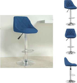 vidaXL Barhocker Blau Samt - Barhocker - Tresenhocker - Thekenhocker - Barstuhl