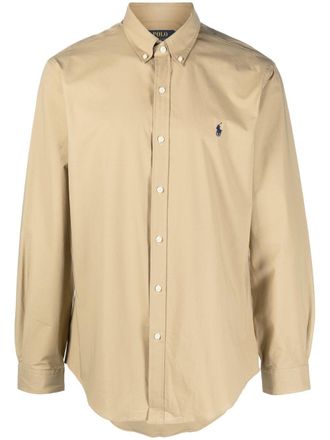 Polo Ralph Lauren chemise &agrave; motif Polo Pony - Tons neutres