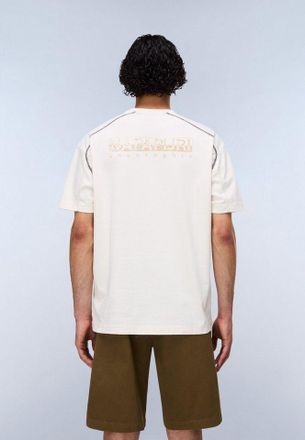 Napapijri T-Shirt Kurzarm, mit Rundhalsausschnitt, aus Baumwolle, gerader Abschluss
