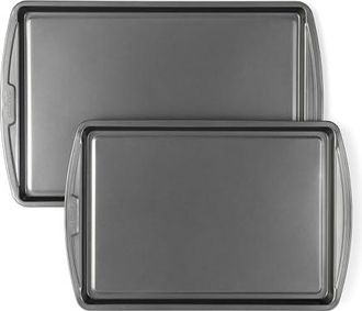 Salter Backblech-Set aus recyceltem Material - Backzubeh&ouml;r aus 100% recyceltem Karbonstahl, 38,5/44 cm antihaftbeschichtete Ofenbleche, leicht zu reinigen, b