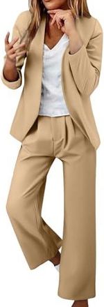 Generic Ensemble de salon pour femme - Imprim&eacute; de No&euml;l mignon - Ensemble ample &agrave; manches longues pour femme - Surv&ecirc;tement de sport grande taille pour femme, j