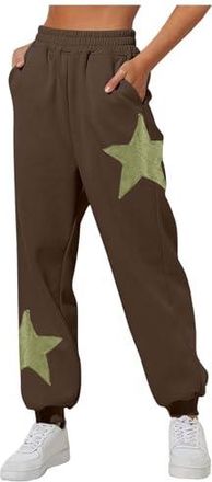 Generic Pantalon Carotte Taille Haute Pantalon L&eacute;ger Pliss&eacute; Coupe Viscose Randonn&eacute;e Resille Asym&eacute;trique Japonais Gamme Tunique &Eacute;lasthanne Forte Imprime Brun C