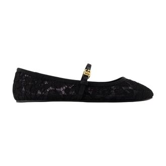 Dolce & Gabbana Ballerinas aus Spitze - - Shoes - Damen - Schwarzk - 39 EU