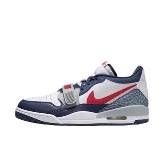 Nike Nike Herren Air Jordan Legacy 312 Low Sneaker, White Varsity Red Midnight Navy, 42.5 EU