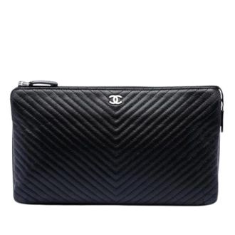 Chanel Pre-owned Quilted Leather Clutch - - Pre-owned - Damen - Schwarzk - ONE SIZE