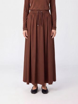 Herno Jupe midi &eacute;vas&eacute;e en jersey avec taille haute &eacute;lastiqu&eacute;e