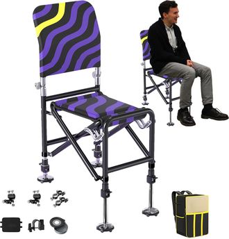 Generic Piegable Out - Per, Verstellbarer Campingstuhl | stabile Bodenhocker, Sitzpl&auml;tze aus Spinat, Picknick (f&uuml;r Rucksack, Bergsteigen), EIN Stuhl mit einem