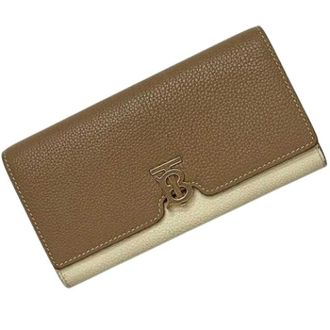Burberry Portefeuille long (bi-pli) Pre-owned - Femme - Pre-owned - Brun - Taille: ONE Size