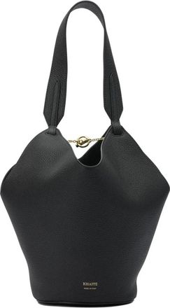 Khaite Femme, Sacs, Noir, Taille: ONE Size Sac Seau en Cuir avec D&eacute;tail de Cha&icirc;ne
