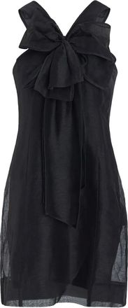 Marie Oliver robe courte Lila à détail de noeud - Noir