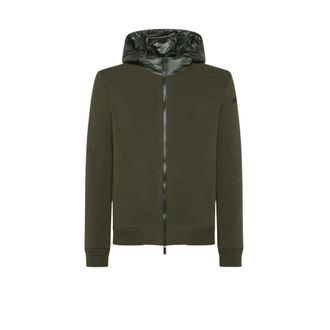 Roberto Ricci Design Rrd, Homme, Vestes, Vert, Taille: M Cardigan à capuche vert à fermeture éclair