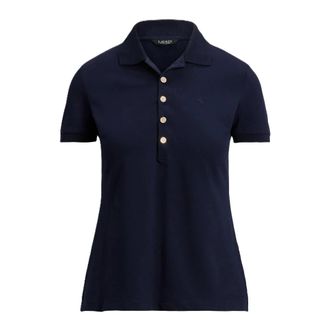 Ralph Lauren Femme, Tops, Bleu, Taille: 38 FR Kiewick-Knit-Athleisure Pique Polo