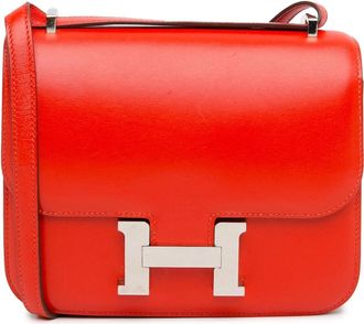 Herm&egrave;s Hobo Bags - Mini Tadelakt Constance 18 - Gr. unisize - in Rot - f&uuml;r Damen