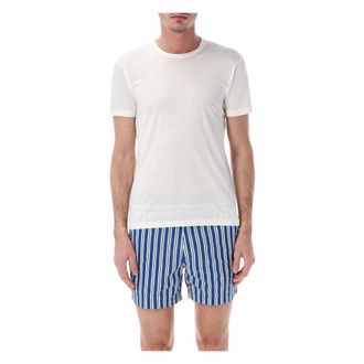Tom Ford Homme, Tops, Blanc, Taille: L T-Shirt en coton et soie