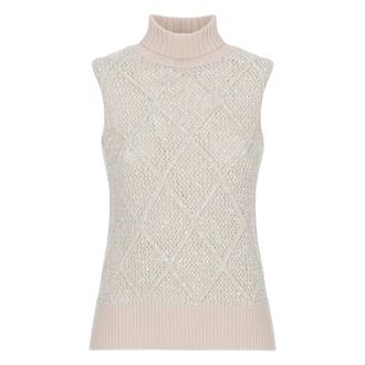 D.exterior Femme, Pulls, Rose, Taille: 38 FR Pull &agrave; Sequins Col Montant
