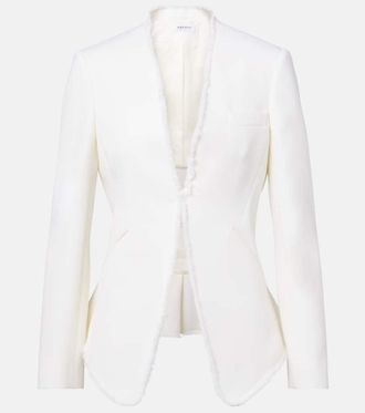 Alexander McQueen Blazer en gabardine de laine