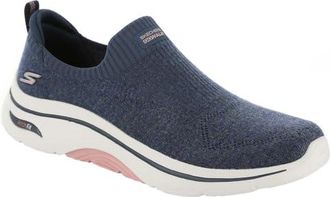 Skechers Baskets Go Walk Arch Fit 2.0 Eliza pour Femme, Bleu Marine/Rose, 36.5 EU