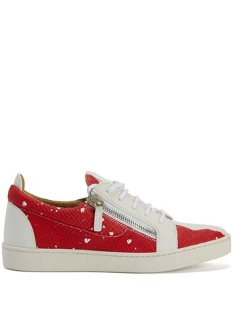 Giuseppe Zanotti baskets Frankie à double zip - Rouge