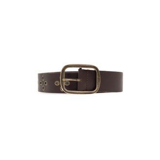 Dsquared2 Leather Belt With Studs - - Accessories - Herren - Braun - 80 CM