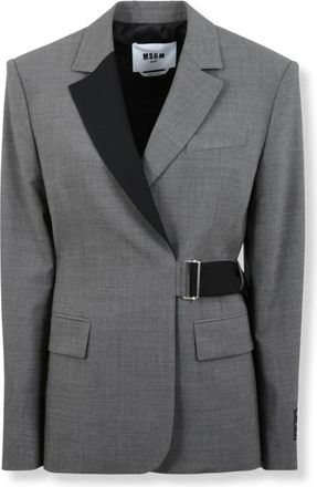 Msgm Msgm, Femme, Vestes, Gris, Taille: 38 FR Veste Crois&eacute;e