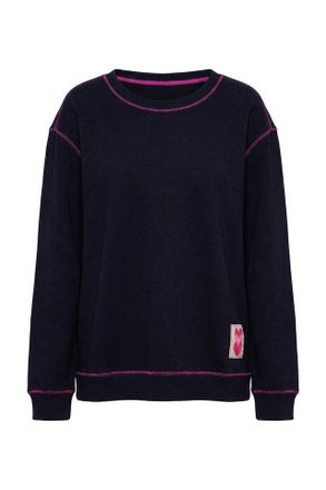 Ulla Popken Sweater Sweatshirt Ziern&auml;hte Oversized Rundhals Langarm