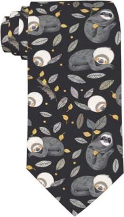 Generic Feuilles De Paresseux Cravatte Décontractée Cravates Élégante Cravate Homme Pour Événements Célébrations Adultes