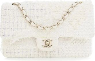 Chanel sac porté épaule Double Flap médium (2020) - Blanc