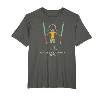Whyitsme Design Lustige Damen Langlauf, M&auml;dchen Skifahrer T-Shirt