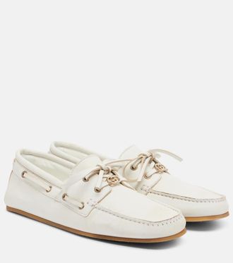 Gucci Chaussures bateau GG en cuir