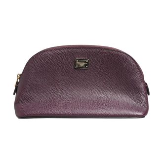 Dolce & Gabbana Pochette en cuir textur&eacute; - Femme - Accessoires - Violet - Taille: ONE Size