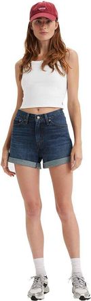Levi's Womens Rolled 80S MOM Shorts Dark Indigo-Worn IN, Taking The Stairs, 29