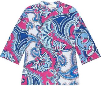 Maliparmi Maliparmi, Femme, Blouses et Chemises, Bleu, Taille: 38 FR Kaftan Hippie Lotus
