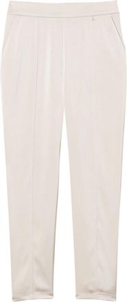 Twin-Set Satinhose mit geradem Bein - Wei&szlig;