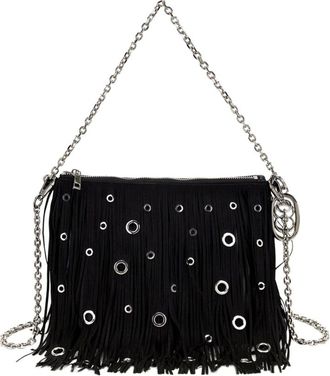 La Carrie Femme, Sacs, Noir, Taille: ONE Size Pochette en microfibre &agrave; effet daim