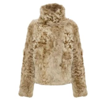 Yves Salomon Veste r&eacute;versible en peau lain&eacute;e et cuir - Femme - Vestes - Multicolore - Taille: 36 FR