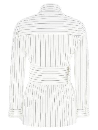 Burberry Striped Cotton Shirt - White