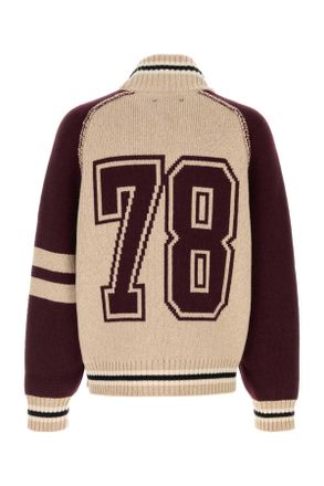 Golden Goose Mens Cardigan Beige Virgin Wool Cotton