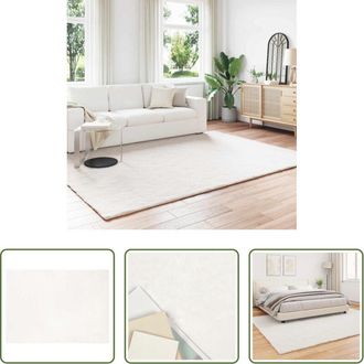vidaXL vidaXL Creme Teppich - Rutschfester Kunstfellteppich Olite Creme 240 x 340 cm