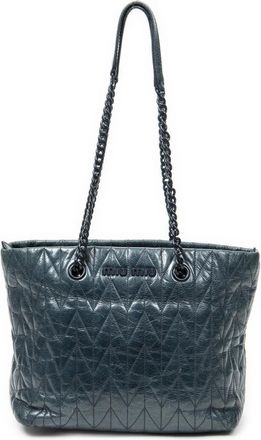 Miu Miu Crossbody Bags - Chain Zip Tote - Gr. unisize - in Blau - f&uuml;r Damen