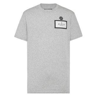 Philipp Plein Jersey T-shirt Rundhals Kurzarm - - Tops - Herren - Grau - 2XL