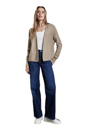 Street One Damen Offener Strukturcardigan