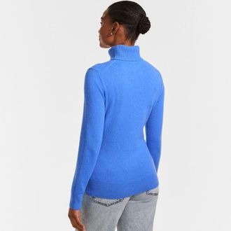 Lands End Rollkragen-Pullover aus Kaschmir, Damen, Gr&ouml;&szlig;e:40-42 regular, Blau, Kaschmir, by Lands End