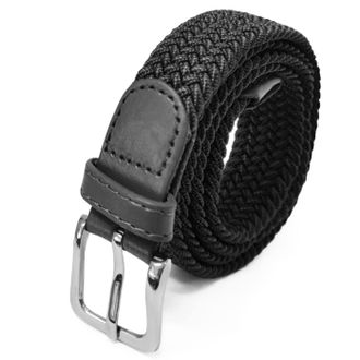 Glamexx24 Unisex Elastischer Stoffgürtel Geflochtener: 25mm Breite Elastik Flechtgürtel Stretchgürtel Dehnbarer Gürtel für Damen und Herren, Länge Dehnt