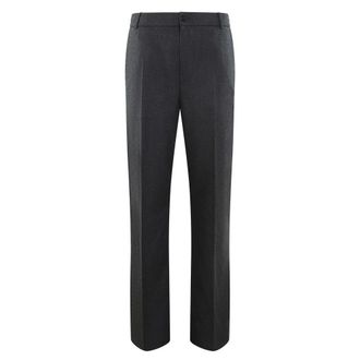 Moncler Homme, Pantalons, Noir, Taille: S Pantalon Tailleur en Flanelle de Laine