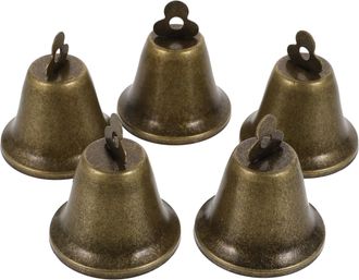 Angoily 5 Stück Teiliges Retro Viehglocken Bronzefarbene Tierglocken mit Klarem Klang für Haustier Training und Landwirtschaftsdekoration