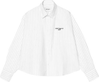 Carhartt Work in Progress Femme, Blouses et Chemises, Blanc, Taille: 40 FR L/S Cassel Shirt