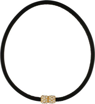 Dansk Copenhagen Kristall-Lederhalskette mit Magnetverschluss - - Accessories - Damen - Schwarzk - ONE SIZE