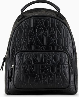 A|X Armani Exchange Damen Armani Exchange Womens Essential, Big Zipped Frontal Pocket, Logo Pattern Black One Size Causal Look Front Pocket, Schwarz, Einheitsgröße EU
