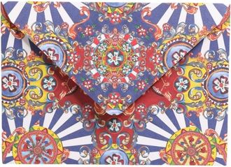 Dolce & Gabbana Femme, Sacs, Multicolore, Taille: ONE Size Porte-cartes enveloppe Carretto Siciliano